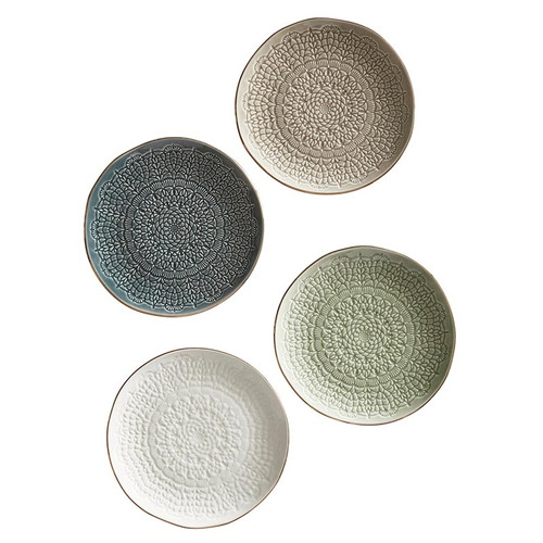 Gold Rim Stamped Appetizer Plates - Set of 4 - [Consumer]Santa Barbara ...