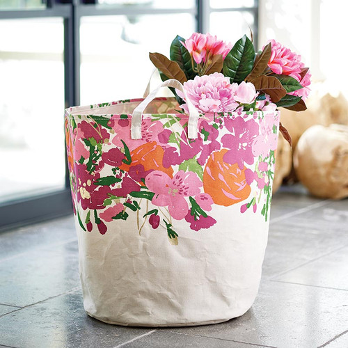 Large Canvas Storage Tote - Flower - [Consumer]Santa Barbara Design Studio