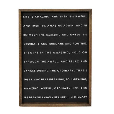 Wood Sign - Life Is Amazing - [Consumer]Santa Barbara Design Studio