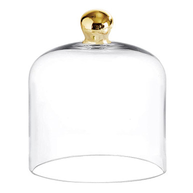 Glass Cloche with Gold Knob - Medium - [Consumer]Santa Barbara Design ...