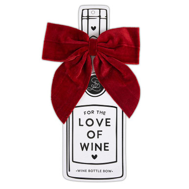 Velvet Wine Bottle Bow - Red - [Consumer]Santa Barbara Design Studio