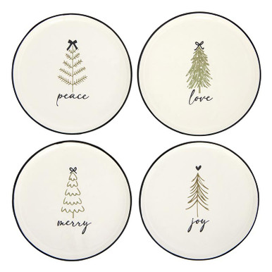 Ceramic Holiday Appetizer Plates - Set of 4 - [Consumer]Santa Barbara ...