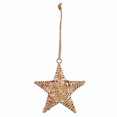 Wicker Star Ornament - Natural - [Consumer]Santa Barbara Design Studio