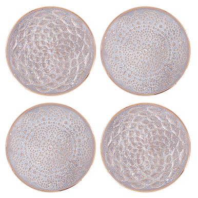 Lilac Stamped Appetizer Plates - Set of 4 - [Consumer]Santa Barbara ...