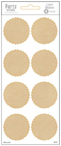Label Stickers Kraft Paper Seal 4 Sheets (Product # 136096) - Craft Vault
