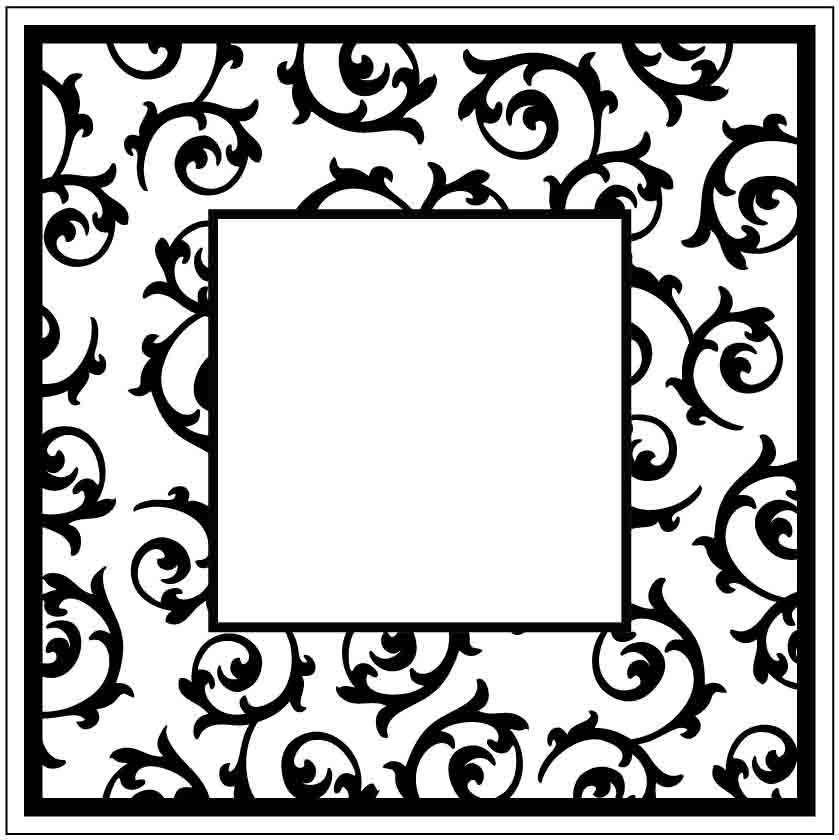 Embossing Folder Square Scrollwork Frame (Product # 126400) - Craft Vault