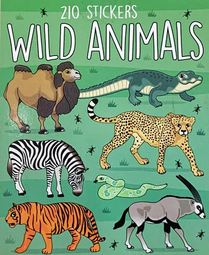 Sticker Books Wild Animals 210 Stickers (F05D36) - Craft Vault