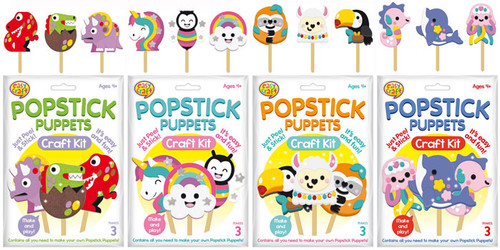 Lollipop Puppet Craft Kit 4 Assorted (Random Picked) Designs (Product ...
