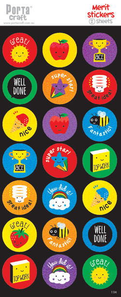 Sticker Sheets #11 Merit (Design I) 2 Sheets (Product # 128152.11I ...