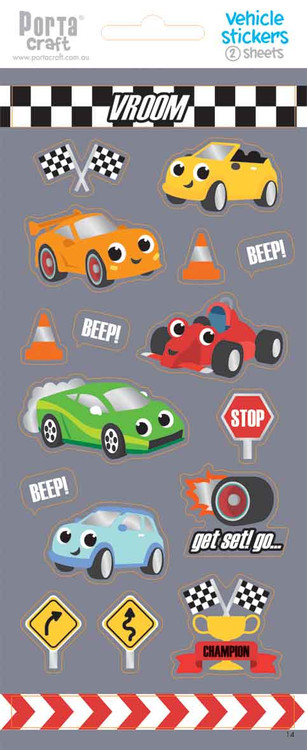 Sticker Sheets #14 Vehicle (Design B) 2 Sheets (Product # 128152.14B ...