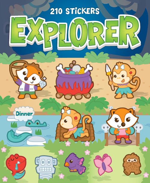 Sticker Books Explorer 210 Stickers (F01D47) - Craft Vault