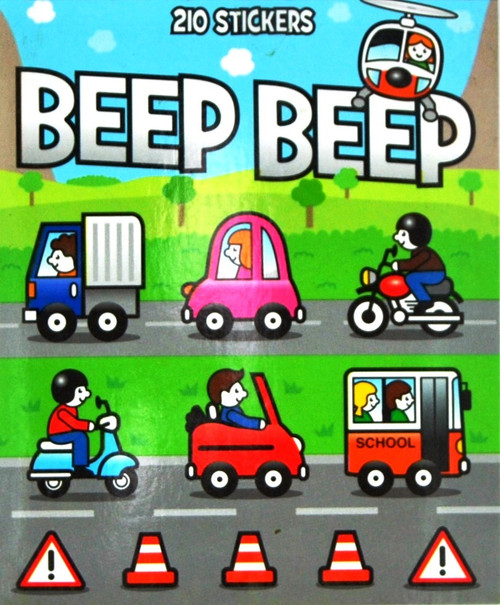 Sticker Books Beep Beep 210 Stickers (F01D33) - Craft Vault