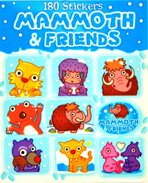 Sticker Books Mammoth & Friends 180 Stickers (F03D22) - Craft Vault