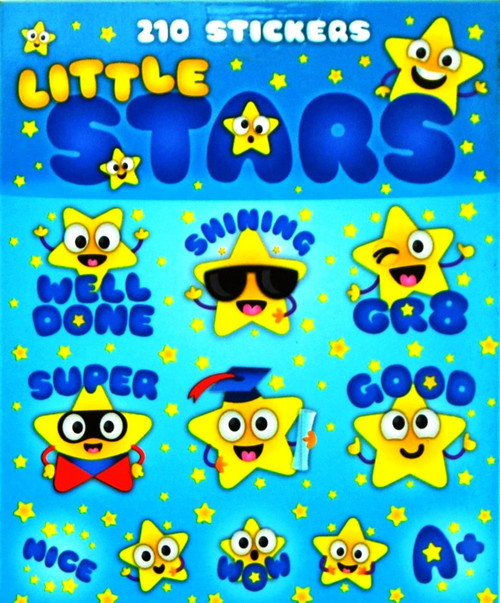 Sticker Books Little Stars (Blue) 210 Stickers (F04D12) - Craft Vault