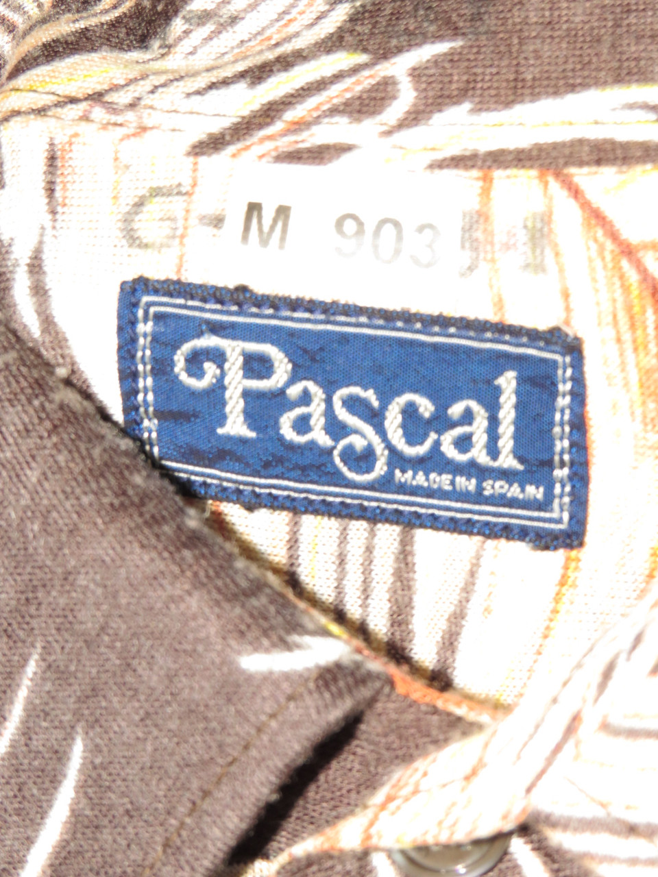 "Pascal" Charcoal w/ Orange & Yellow Peacock Feather Print Shirt ...
