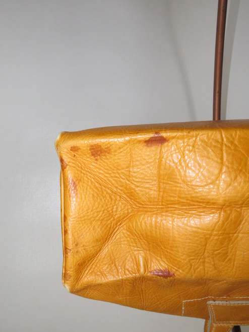 Caramel Leather Moroccan Rectangle Structured Bag - Orlando Vintage ...