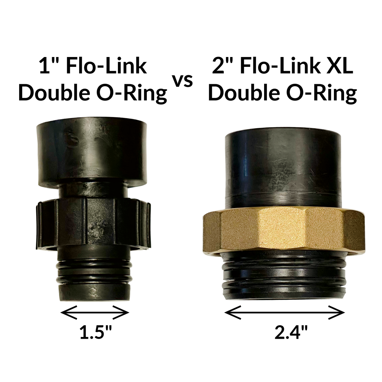 1-1/4" Hose Kit, Flo-Link (Flow Center) X 1-1/4" MPT (Heat Pump)