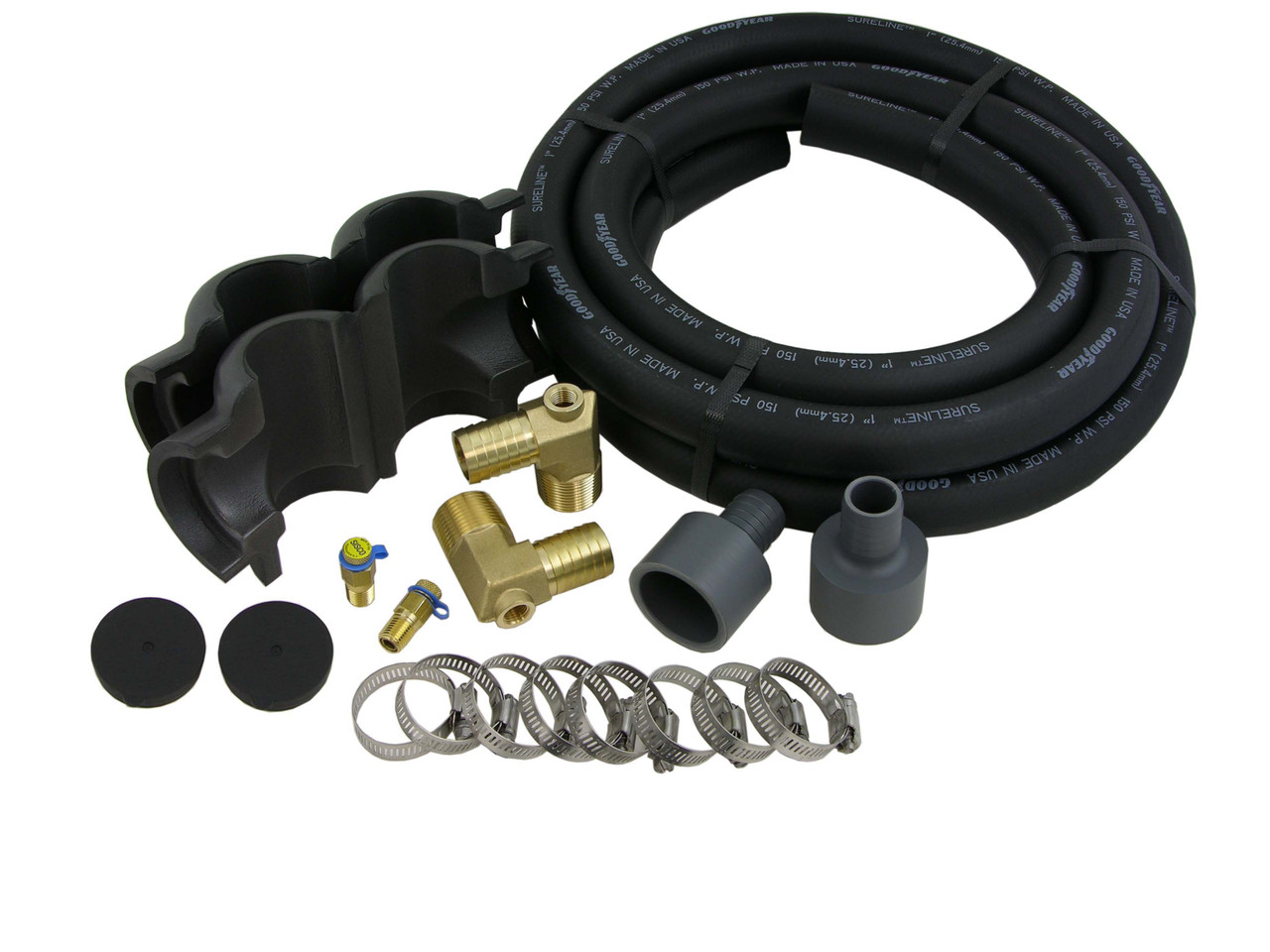 1-1/4" Hose Kit W/ Socket Fusion at Flow Center and 1" Barb X 1" MPT
