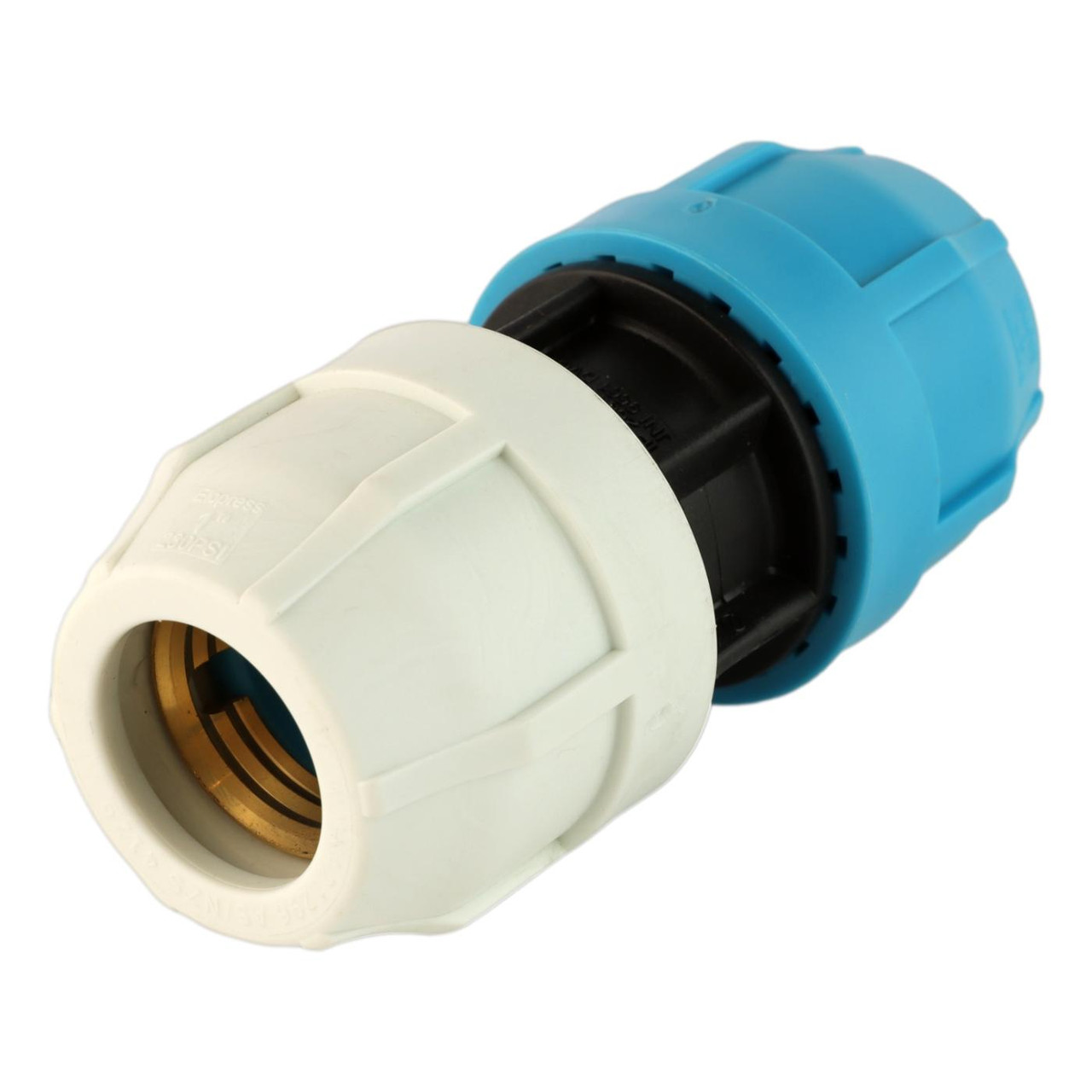 Compression Coupling 1" PE x 1" PVC | Geo-Hydro