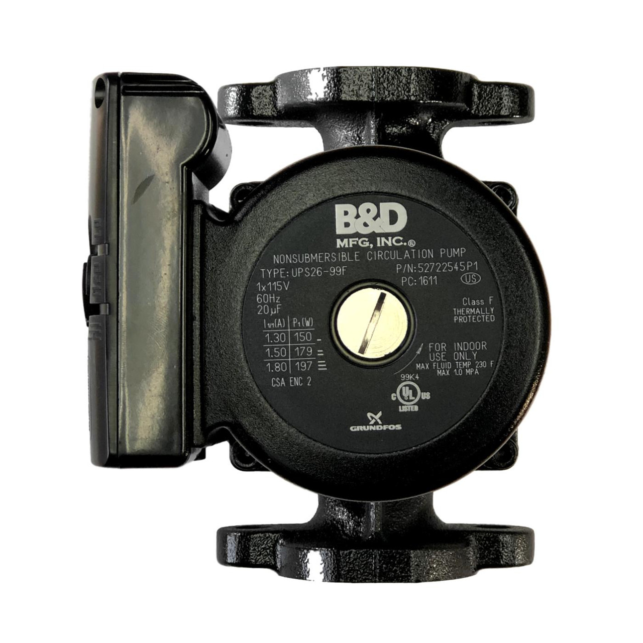 Grundfos Pump - 26-99 3-Speed | GeoHydro Supply