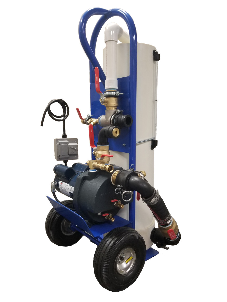 Geothermal Flush Cart with 1-1/2" Hoses and 1-1/4" Ball Valves - 1.5 HP ...