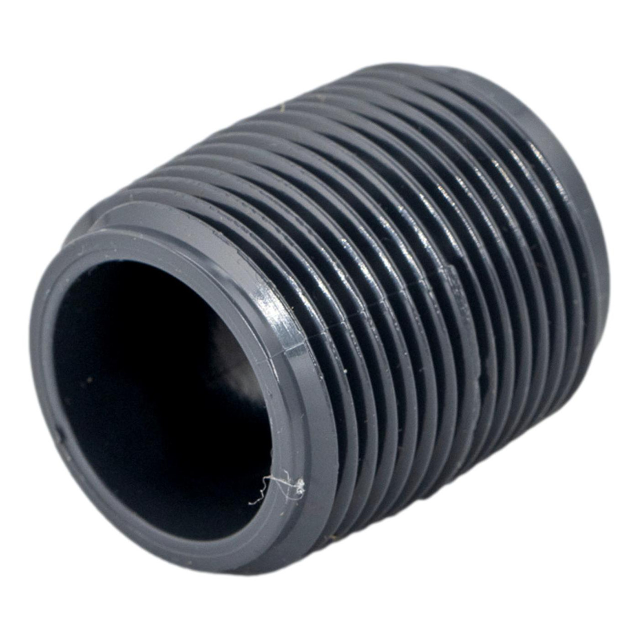 1 PVC Threaded Close Nipple Geo Hydro Supply