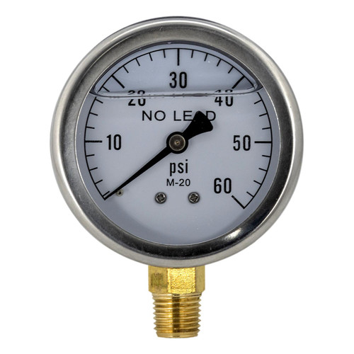Pressure Gauge with Needle Probe Adapter, 3.5" 0-100 PSI, 1/8" Inch ...
