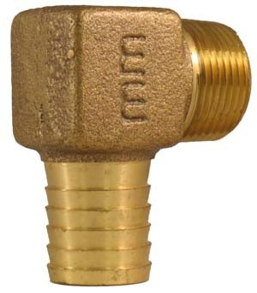 No-Lead Bronze Hydrant Elbow - 1" Male Thread x 1" Hose Barb | Geo ...