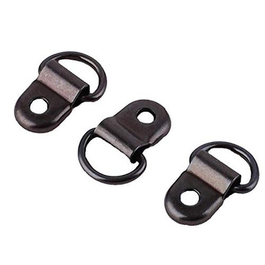 10mm Metal Single Hole D-Ring Hooks - 2pcs - Trimming Shop