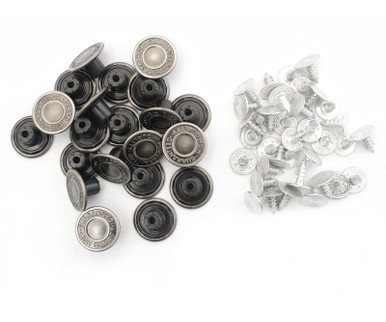 14mm "High Quality Guaranteed" Silver Jeans Button- Trimming Shop