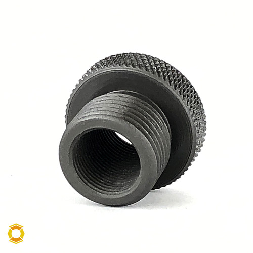 1/2-28 to 18mm x 1.5 Thread Adapter - Black Steel - Infinite Product ...