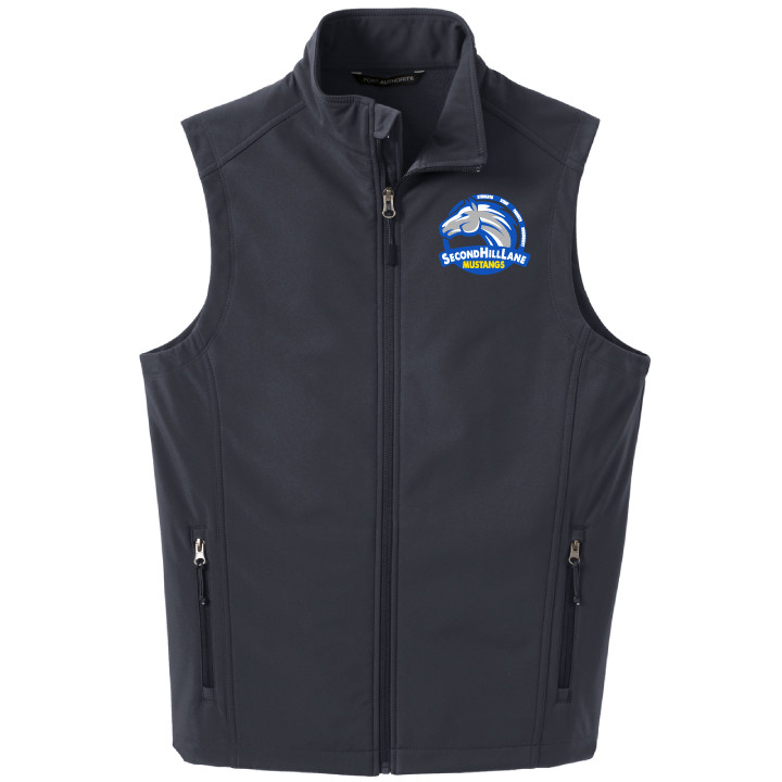 Second Hill Lane Elementary - Gray Core Shell Vest - Puddle Bear