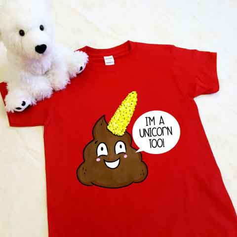 Poopicorn the Unicorn Poop Youth Shirt - Puddle Bear