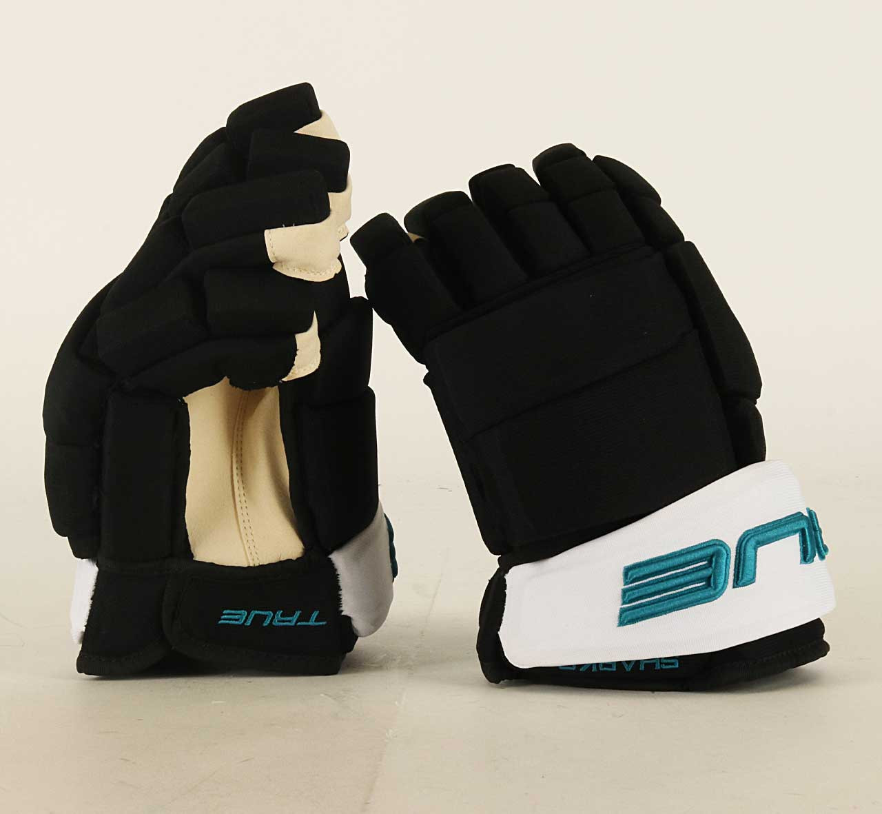 15" True 4 Roll Pro Gloves - Team Stock San Jose Sharks - Pro Stock Hockey