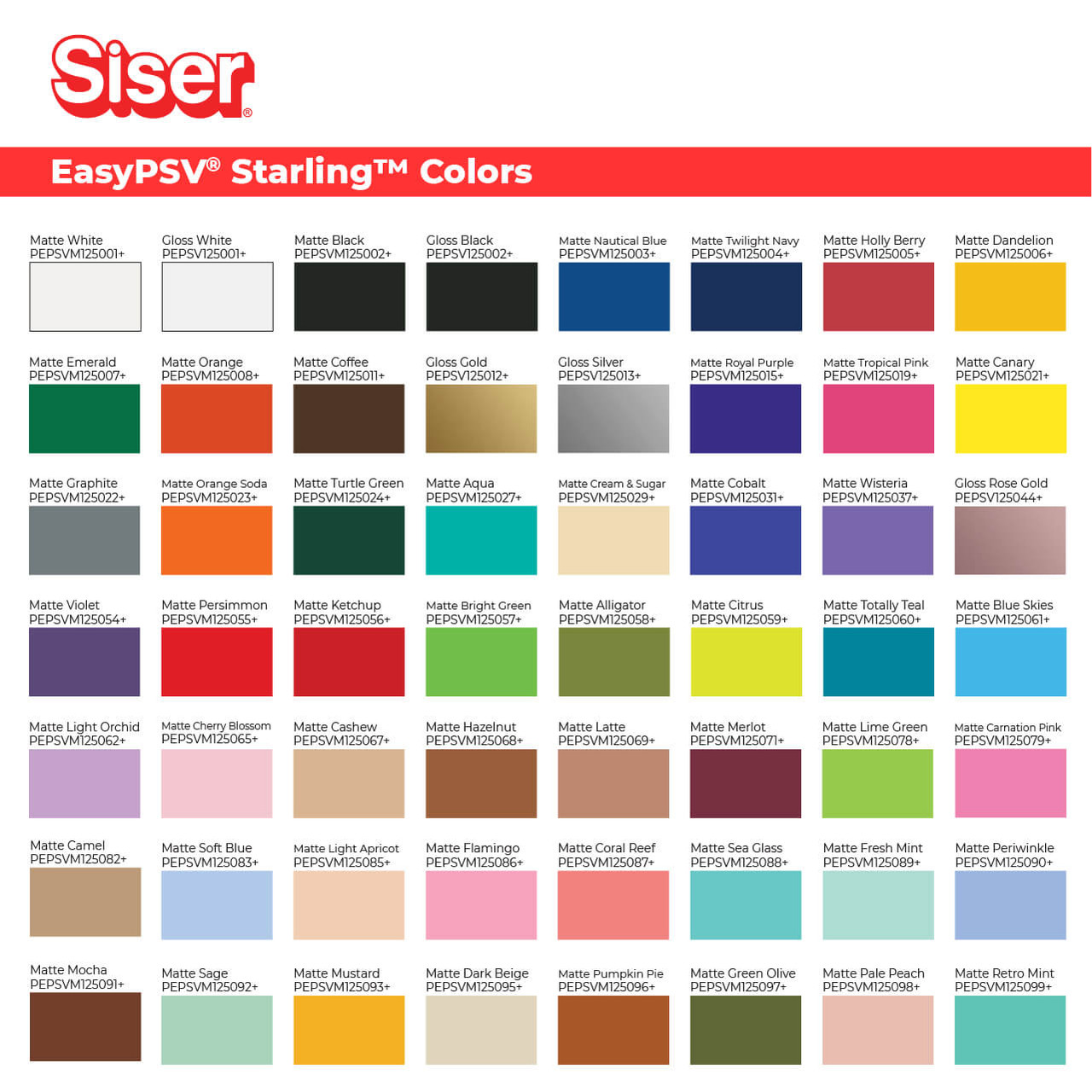 12 Siser Easypsv Starling Adhesive Vinyl