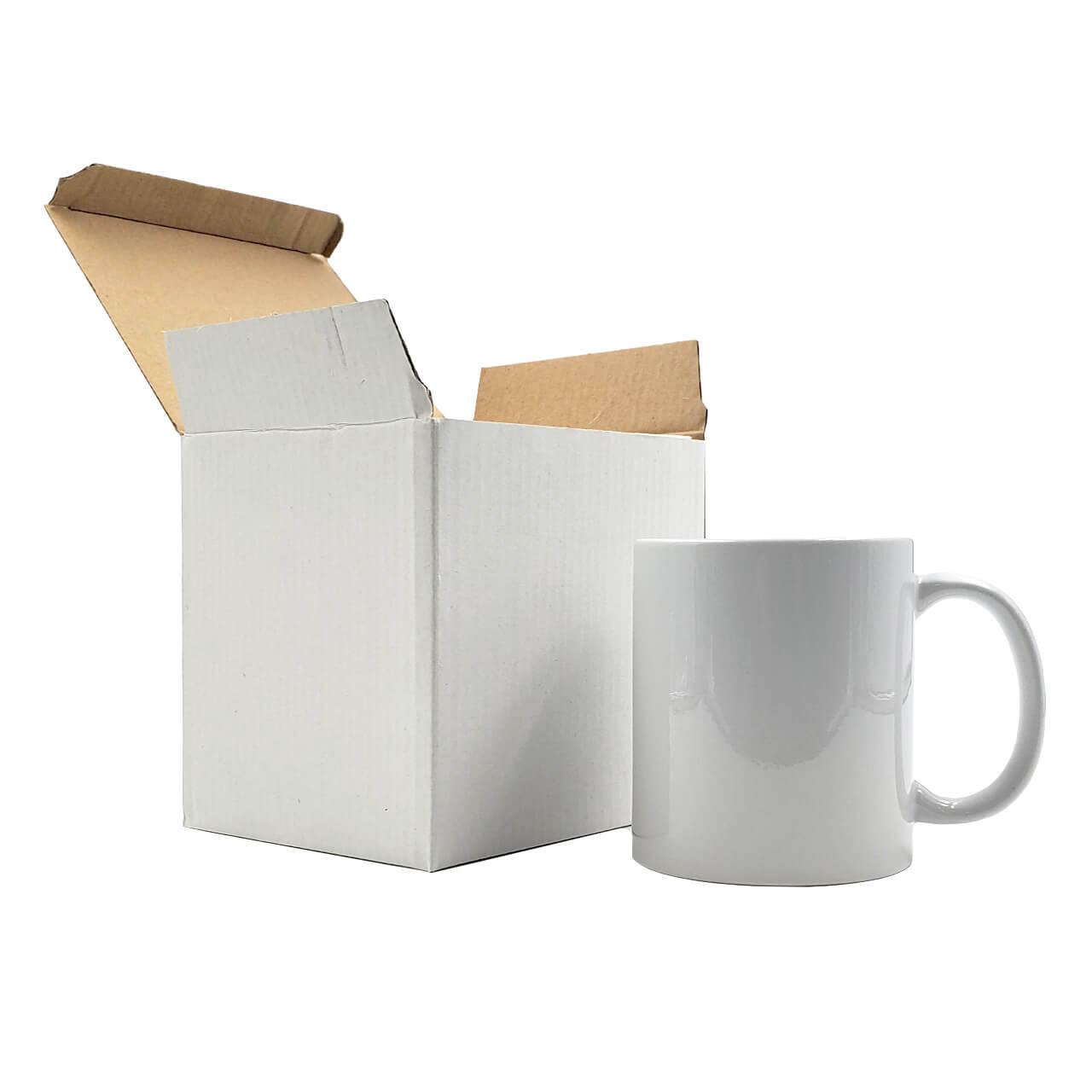 11oz White Sublimation Mug Coffee Cup Individually Boxed with Pearl ...