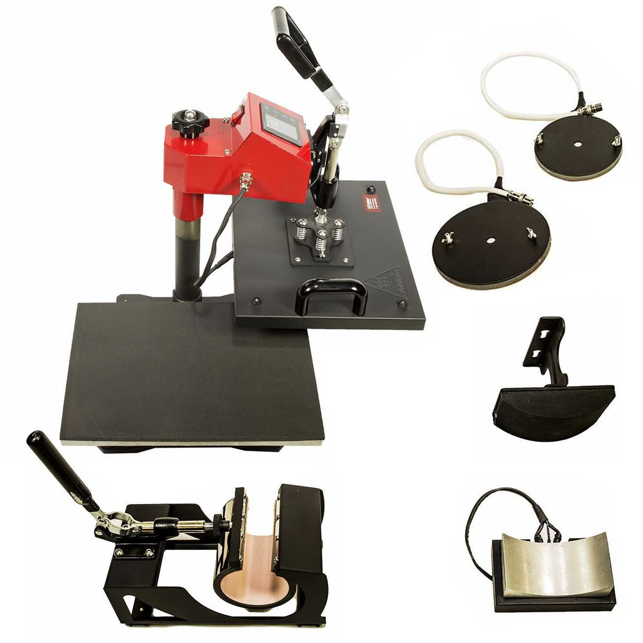 5 in 1 Heat Press 11 x 15 Swing Arm Mug Hat Plate Press
