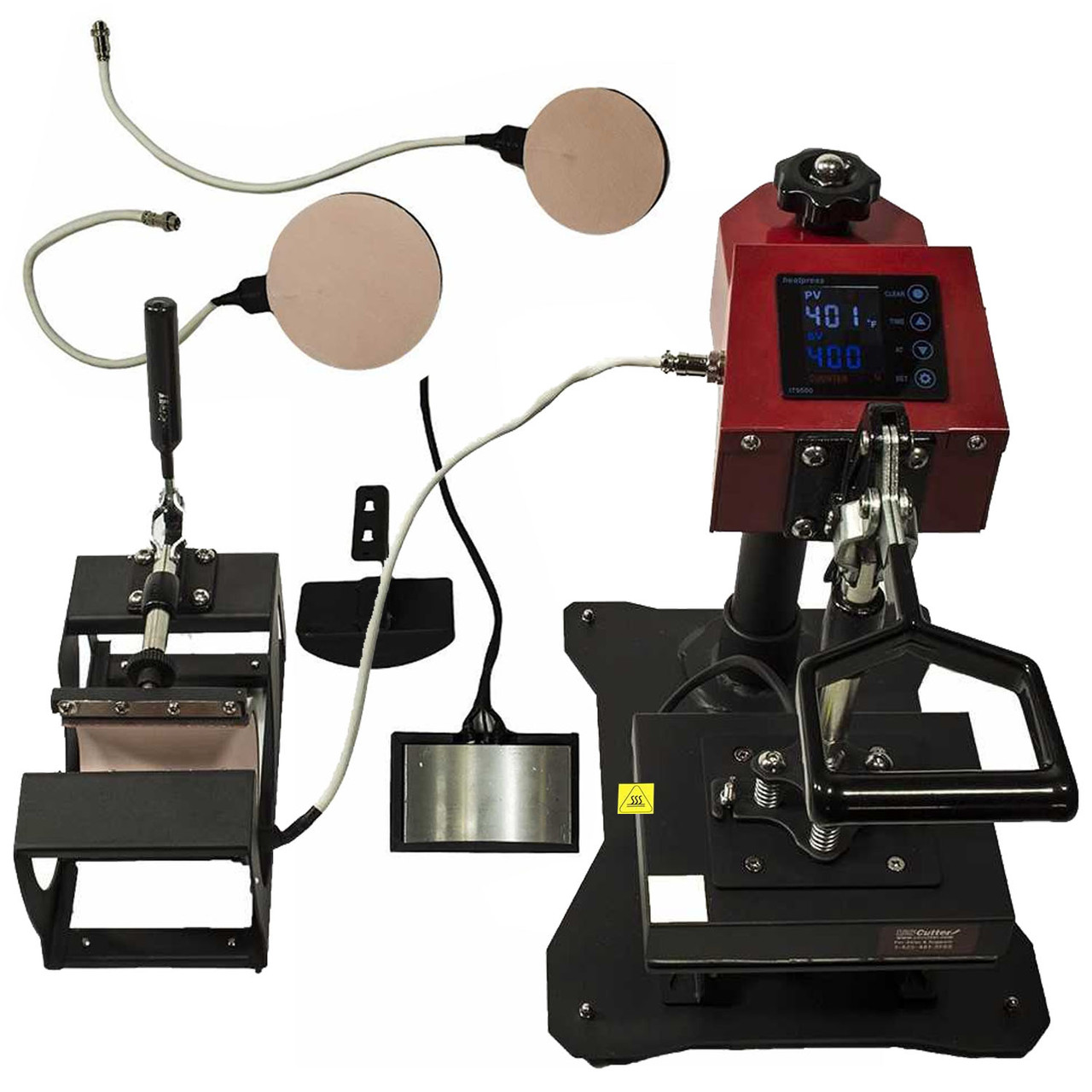 5-in-1 Heat Press 6" x 8" Swing Arm, Mug, Cap & Plate Press