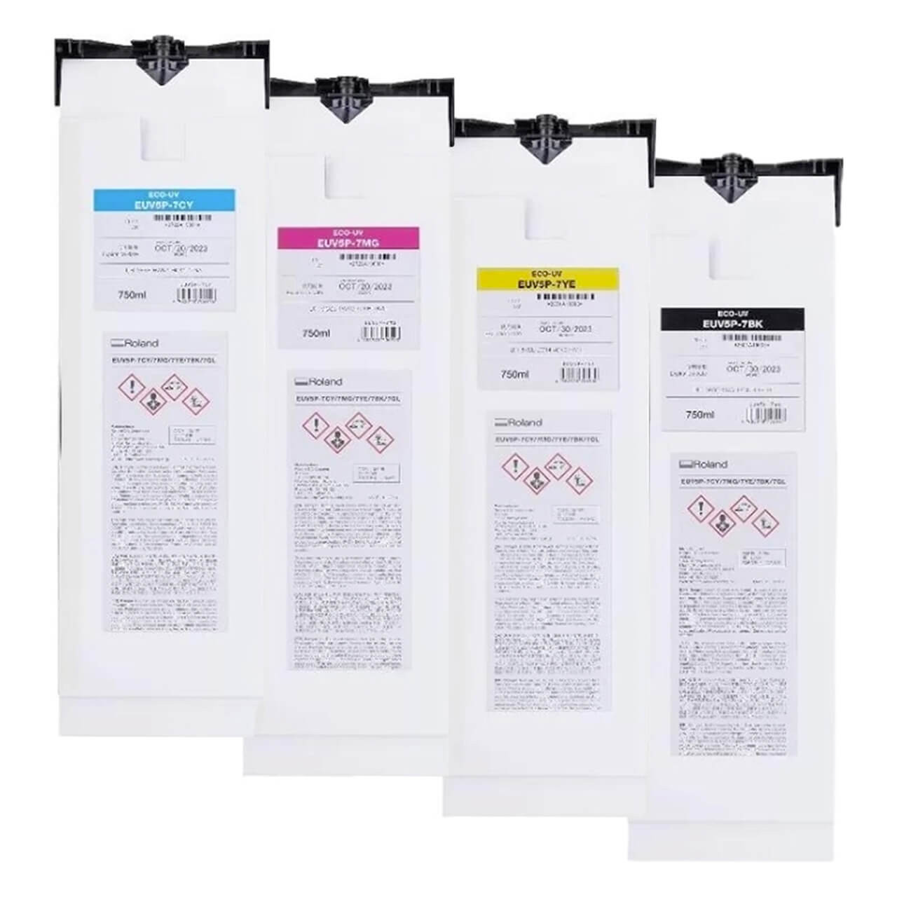 Roland CMYK EUV5 UV Ink Set for LG UV Printer/Cutter