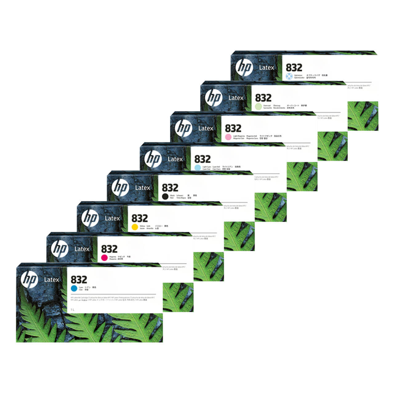 8 Cartridge HP 832 1L Latex Ink Set for HP630LP