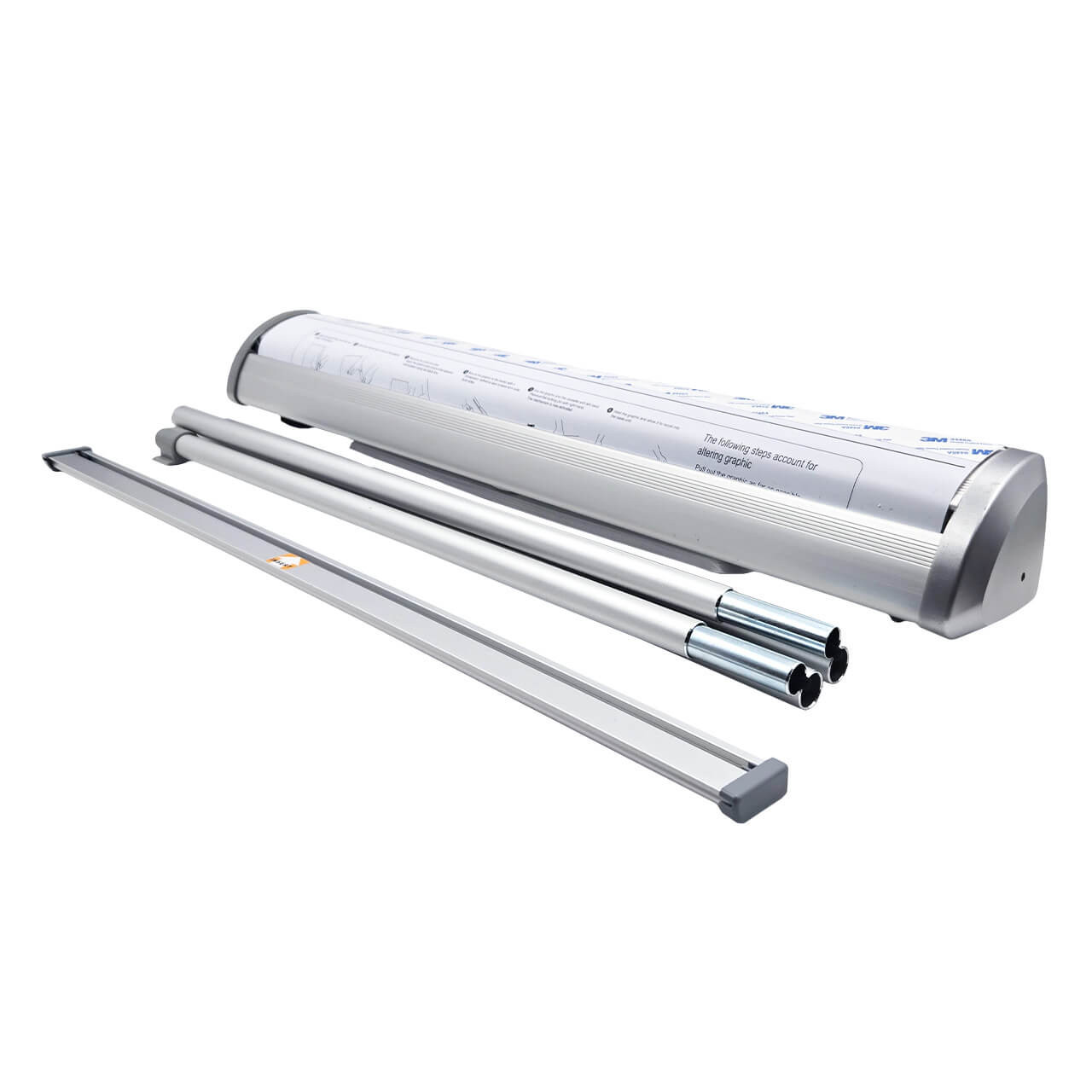 USCutter Premium 24in Retractable Roll Up Banner Stand with Carry Case