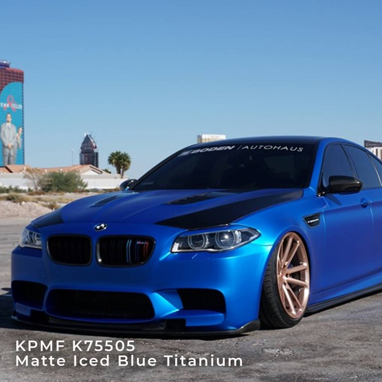 KPMF K75400 Series Matte Iced Blue Titanium Vinyl Vehicle Wrap (K75505)