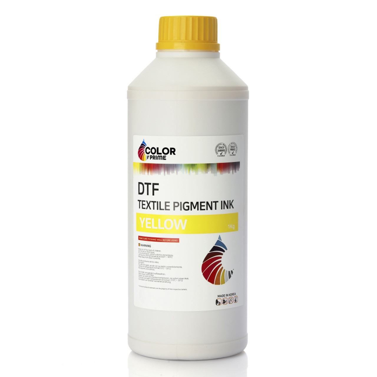 Color Prime DTF Ink – CMYK, Blue, Green, Red, Orange, & White 1 kg (1 ...