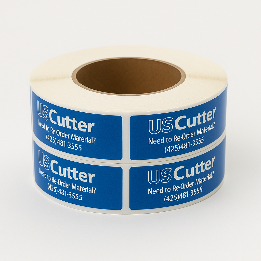 USCutter Resealable Vinyl Roll Labels 1x3 (100 Pack)