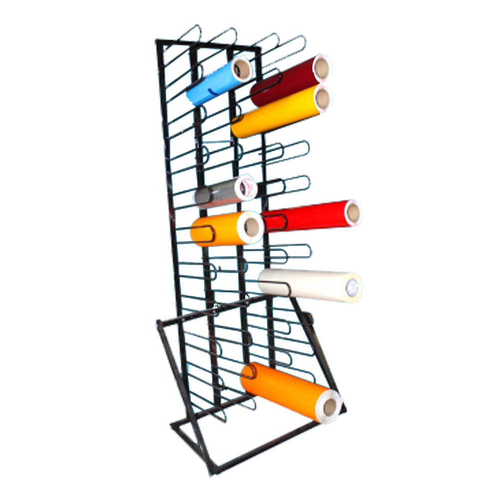 44 Roll Vinyl Floor Rack — Heavy-Duty Media Roll Storage for Sign ...