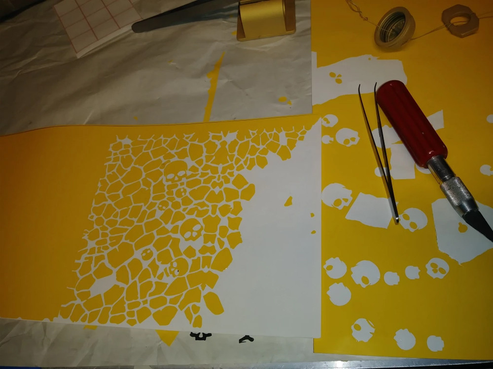 Avery Dennison 100-235-S High Bake Yellow Paint Mask Stencil - USCutter