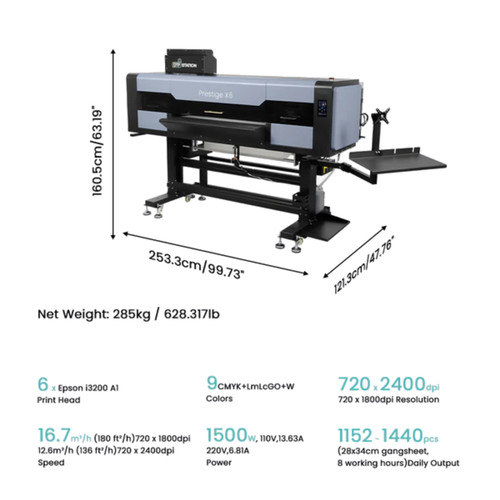 DTF Station Prestige X6 High-Volume 36" DTF Printer with Inks & Supplies