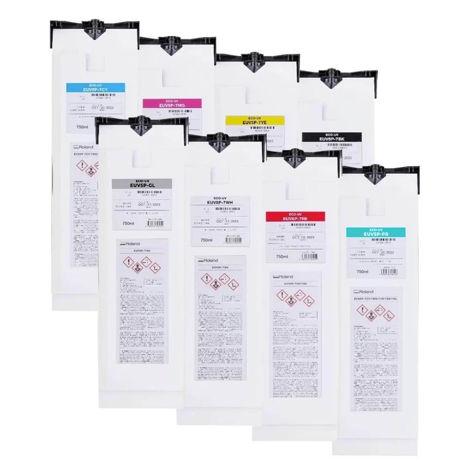 Roland EUV5 UV Ink Pouch 750 ml for LG UV Printer/Cutter Seven Color