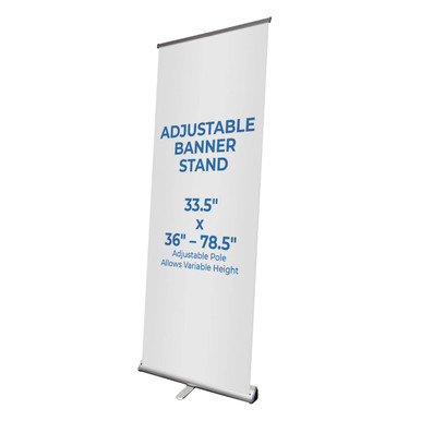 USCutter Premium 33.5in Retractable Roll Up Banner Stand with Carry Case