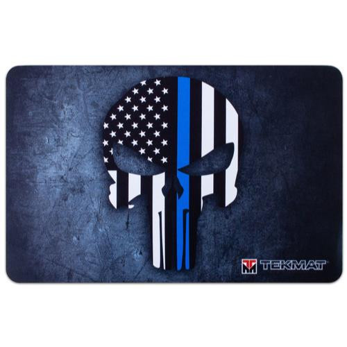 TekMat Armorers Bench Mat - Punisher Blue Line - # TEK-17-PUNISHER-BL ...